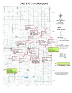 2023 BIG Bridge Grant Map - Hand County, South Dakota