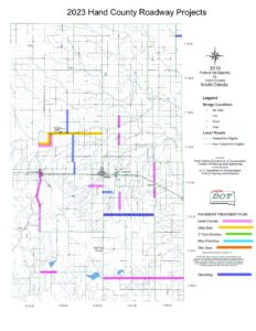 DOT Hand Co Map - 2023 - Hand County, South Dakota
